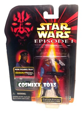 STAR WARS EPISODE 1 CAPTAIN PANAKA WITH BLASTER RIFLE PISTOL & COMMTECH ...