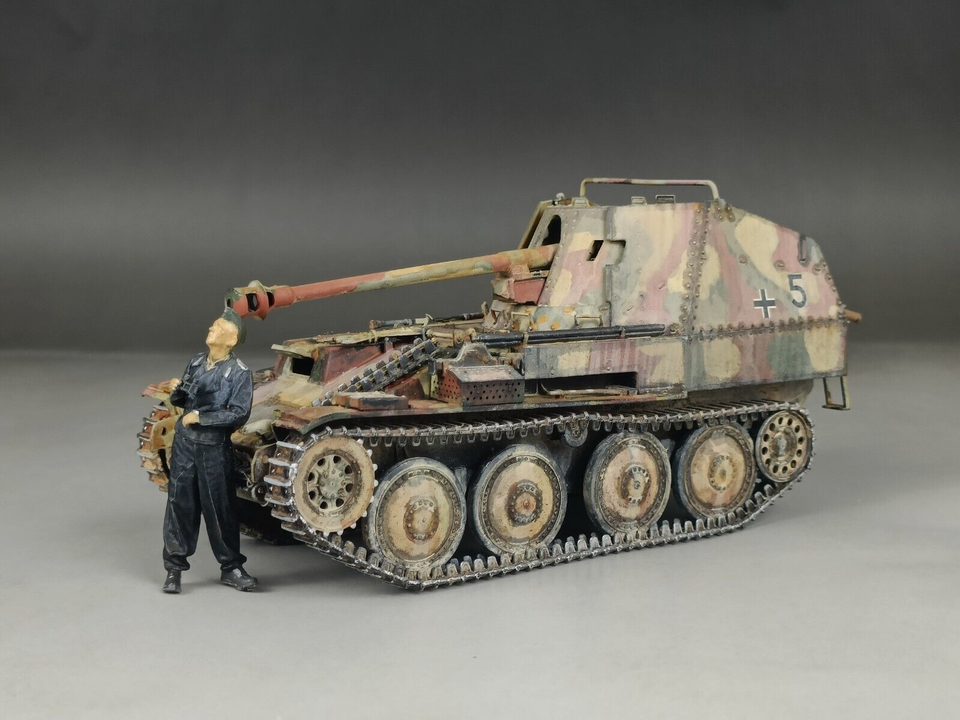 1/35 Built WWII German Marder III Ausf.M Tank Destroyer w/1 Figure ...