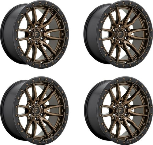 Set 4 Fuel D681 Rebel 20x9 6x135 Bronze Black Bead Ring Wheels 20" 20mm ...