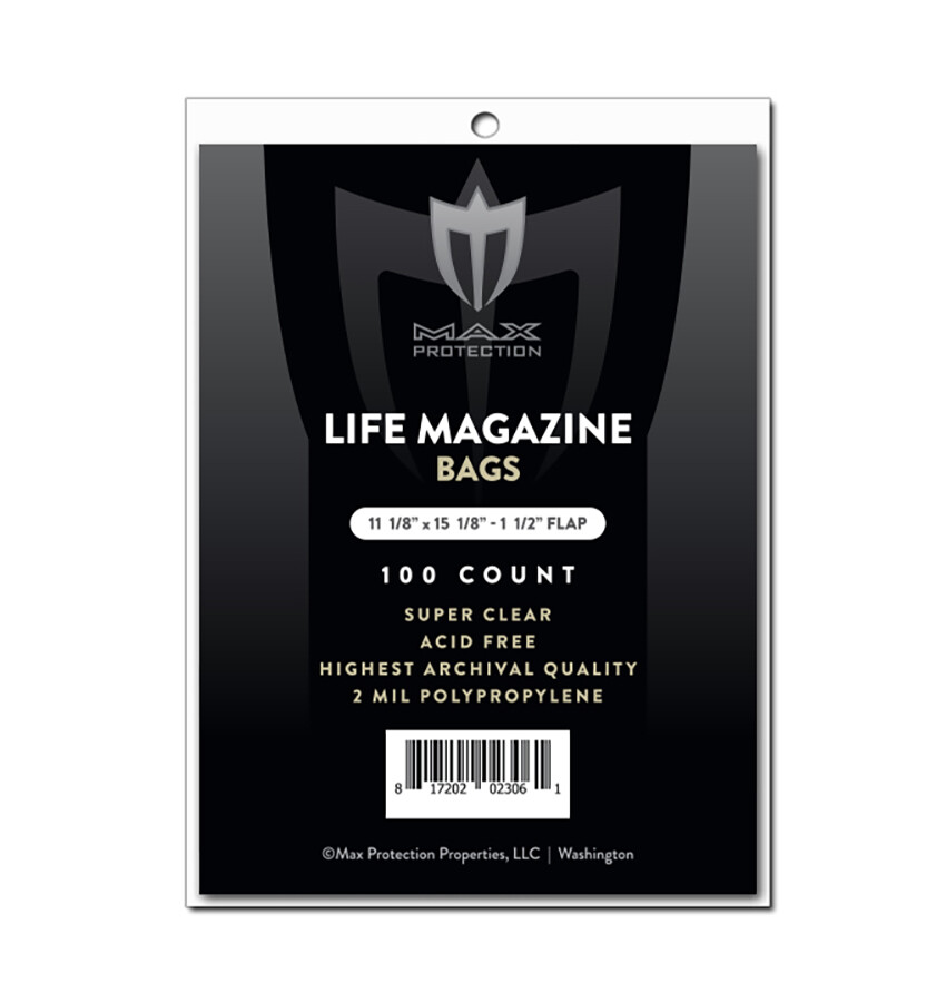 300 Max Pro Ultra Clear Life Magazine Bags - 11-1/8 x 14-1/4 - Acid ...