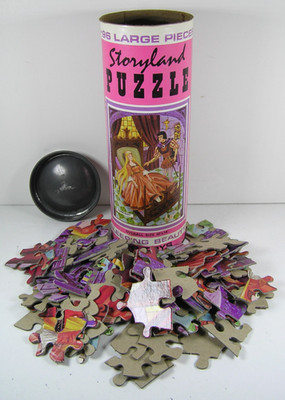 Storyland Puzzle in Tube Sleeping Beauty 96 Pieces 10x14 Vintage H-G ...
