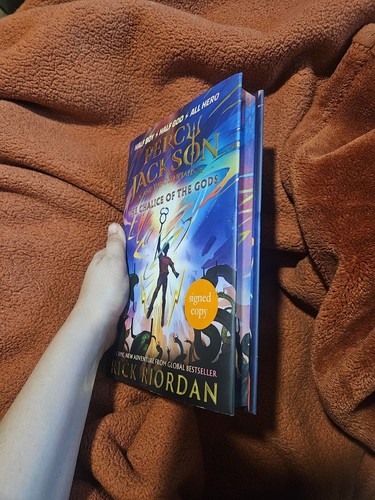 Waterstones Chailce Of The Gods By Rick Riordan SIGNED Sprayed Edges | eBay