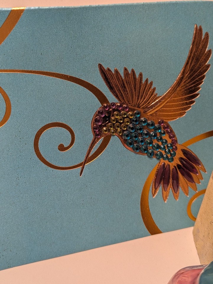 WhimsiClay Hazel Hummingbird + Coordinating Crystal Card. Amy Lacombe ...