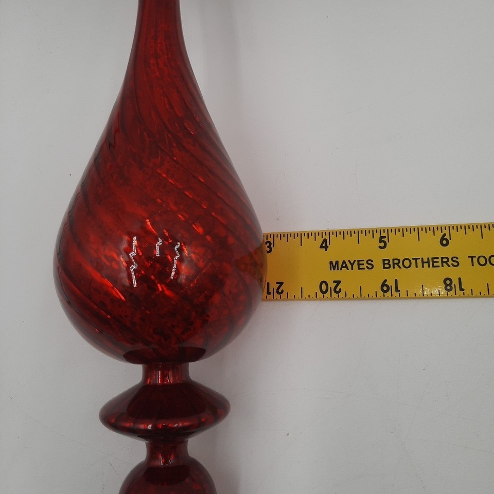 ROBERT STANLEY HOME COLLECTION SET OF 2 RED FINIAL 14" ORNAMENTS IN ...