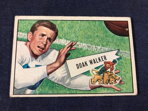 Y3-66 FOOTBALL CARD - DOAK WALKER DETROIT LIONS - 1952 BOWMAN - CARD #3 ...