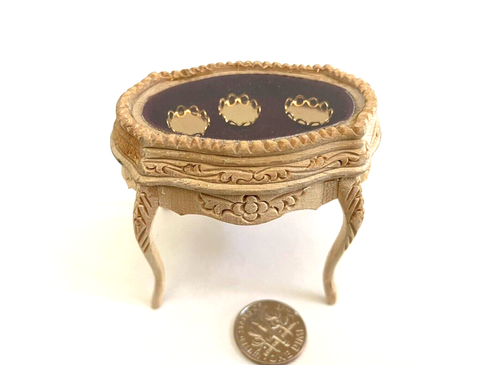 BESPAQ DOLLHOUSE MINIATURE SMALL UNFINISHED DISPLAY TABLE | eBay