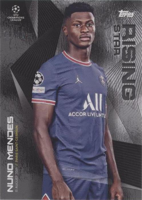 2021-22 Topps UCL Summer Signings - Rising Star Nuno Mendes Black /99 ...