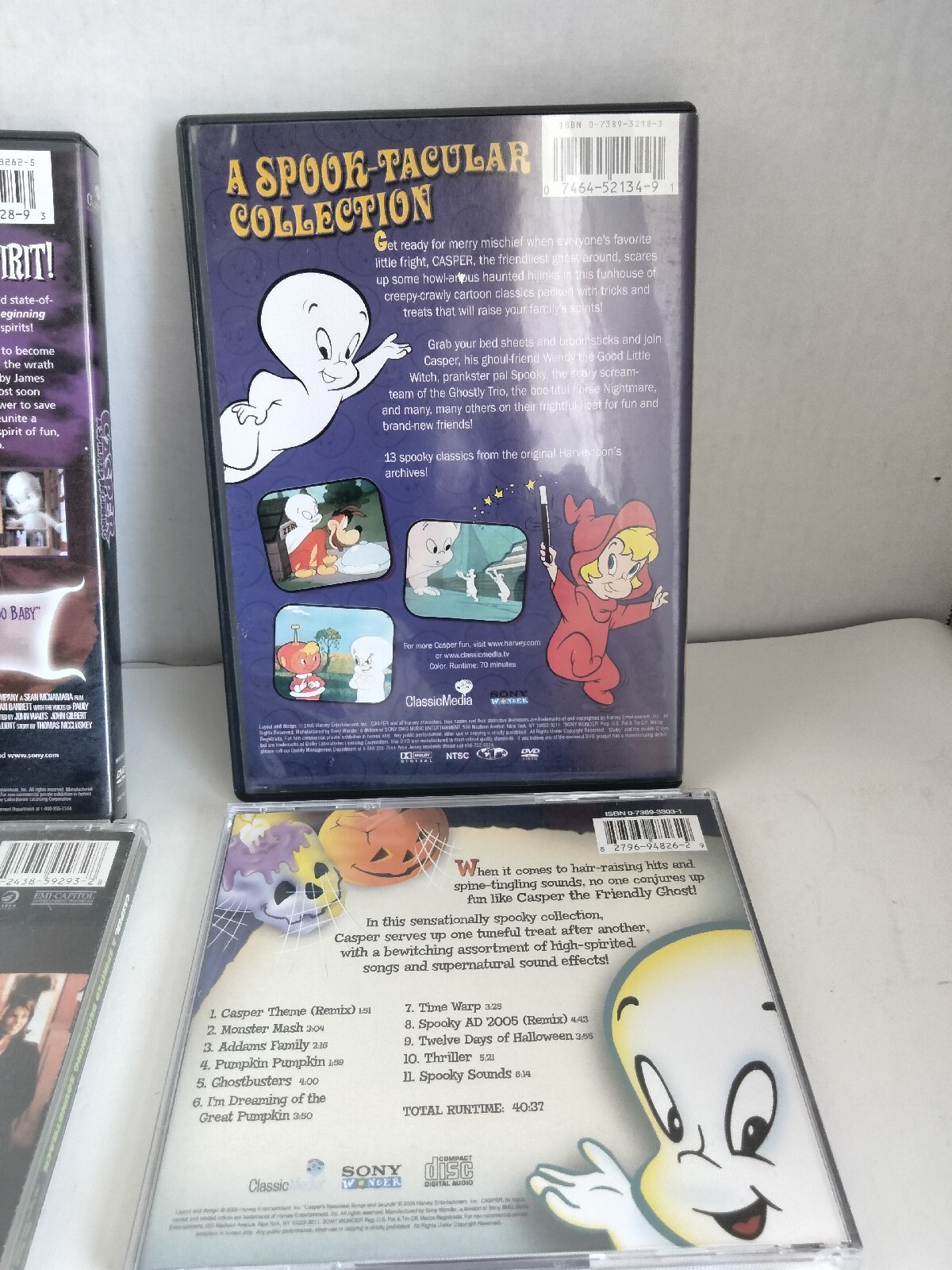 CASPER THE FRIENDLY GHOST FUN PACK 2 DVDS 1 CD / BOX SET, A SPIRITED ...