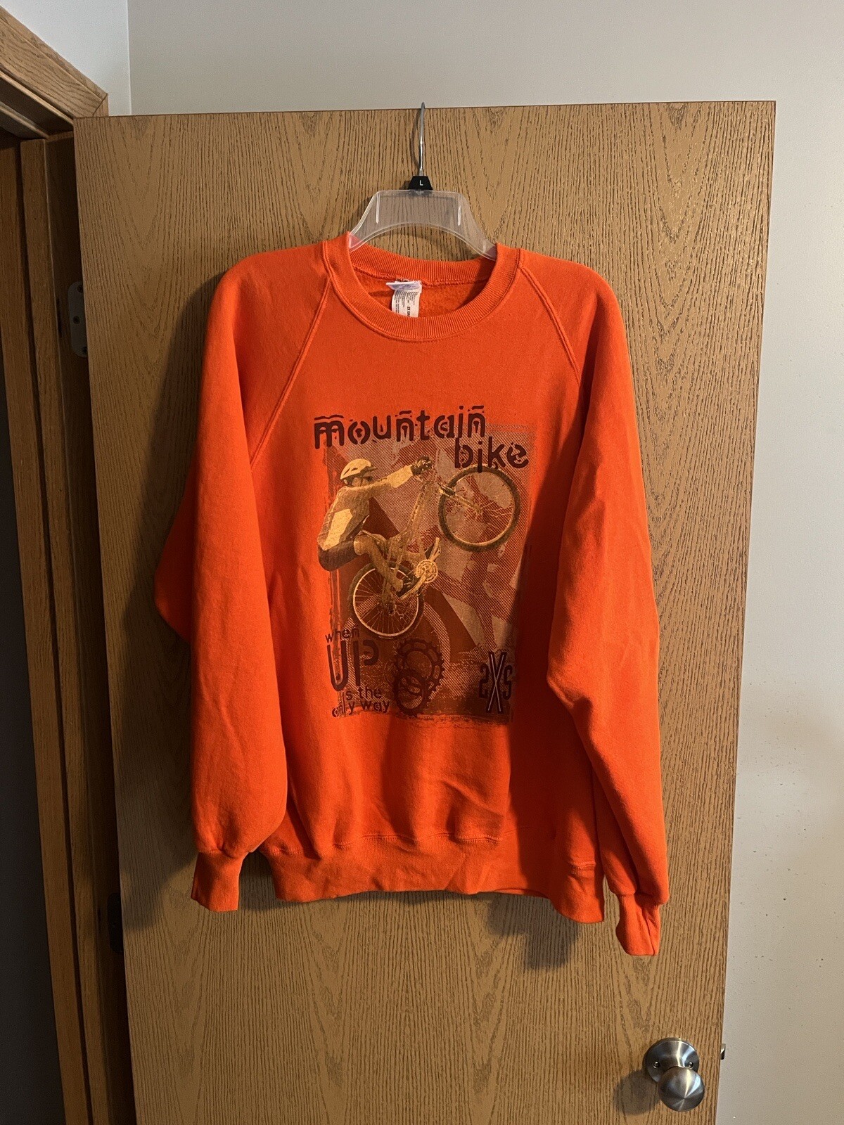 Vintage 1990s Jerzees Mountain Bike when up is the only way Crewneck Sweatshirt | eBay