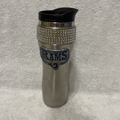 Los Angeles Rams Vintage logo tall stainless steel travel mug w/ bling ...
