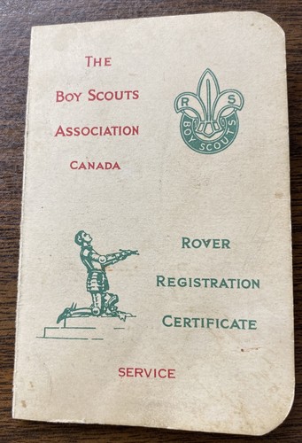 RARE Vintage 1939 Boy Scouts Rover Registration Certificate Mount ...