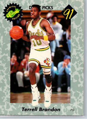 1991 Classic Terrell Brandon Rookie Oregon Ducks RC #6 | eBay
