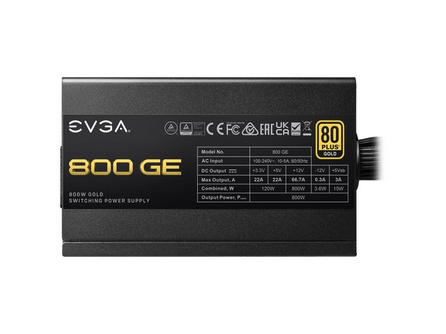 EVGA 800 GE 800W 80 Plus Gold Power Supply - Black for sale online | eBay
