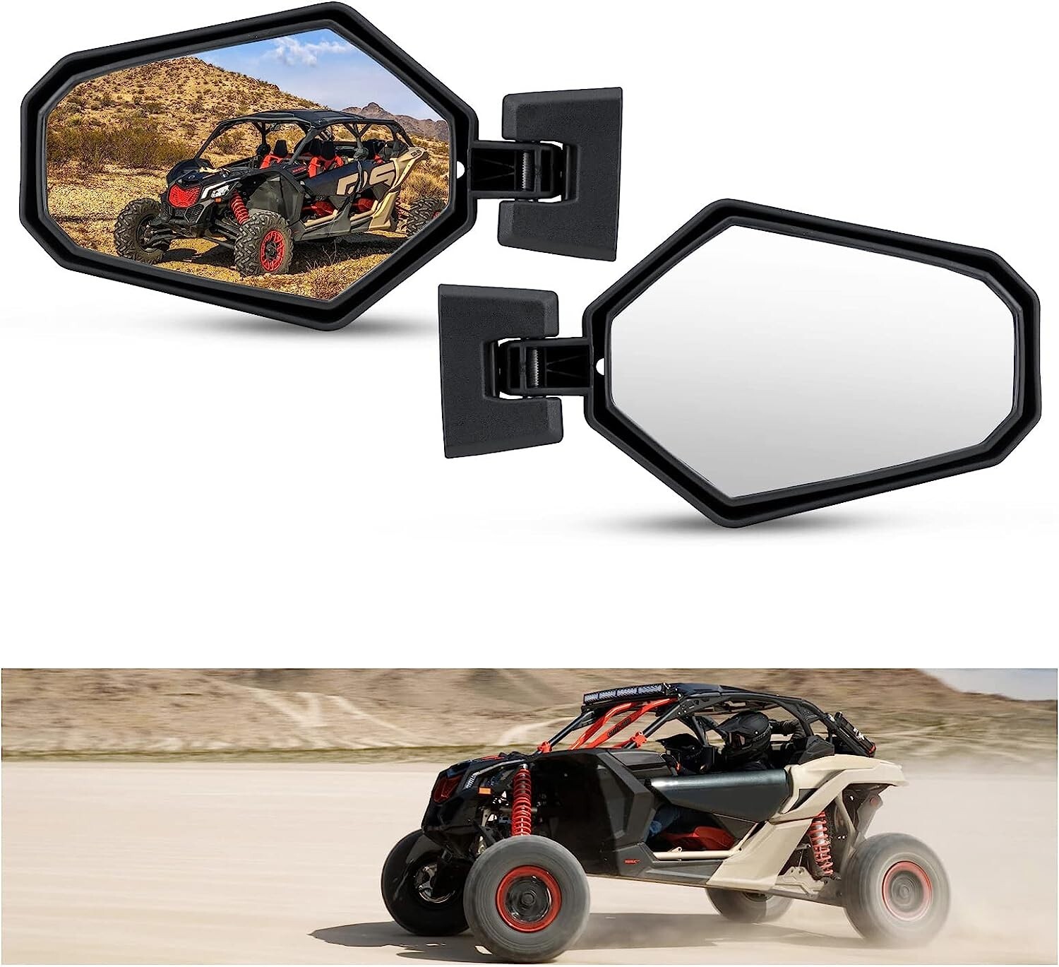 Rear View Side Mirrors for Can-Am Maverick Sport/Trail 2018-2023 ...