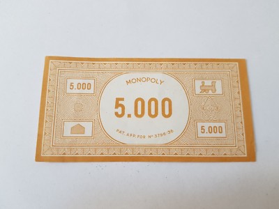 LOT DE 10 BILLETS BILLET DE 5000 MONOPOLY MIRO PARKER COMPANY | eBay.de