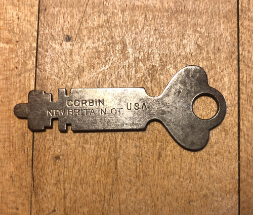 Vintage Corbin #0B1 Flat Skeleton Cabinet Door Lock Key Original | eBay