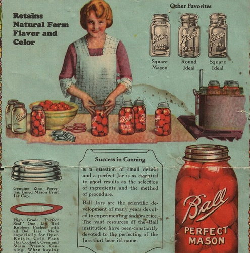 Ball Perfect Mason Jar Home Canning Produce Styles Lid Ring Antique ...