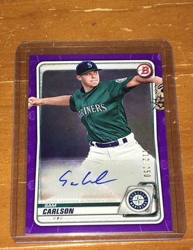 (/250)Sam Carlson AUTO Seattle Mariners Lewis Seager Kikuchi Haniger ...