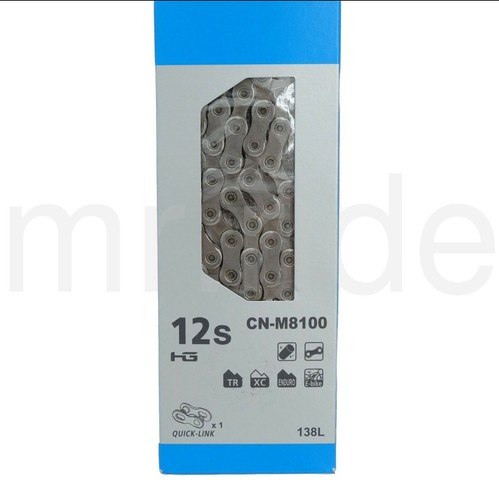Shimano Deore XT CN-M8100 12 Speed 138 Links MTB Chain SIL-TEC W/ Quick ...