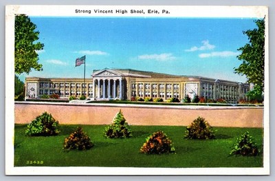 Postcard Erie PA Strong Vincent High School | eBay