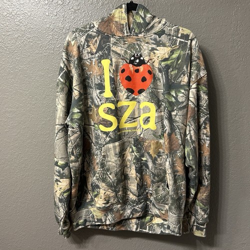 RARE Concert Only I Love SZA Bug Hooded Camo Sweatshirt Kendrick GNX ...