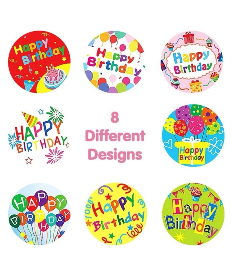 Happy Birthday Present Stickers Gift Craft Box Labels Party | eBay