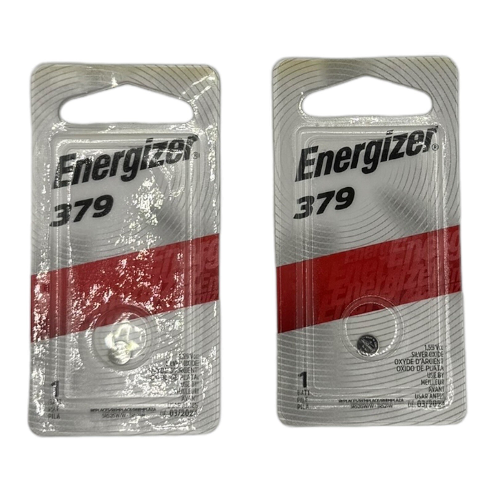 2 Original Energizer 379 Button Cell Watch Battery Batteries NEW! Exp ...