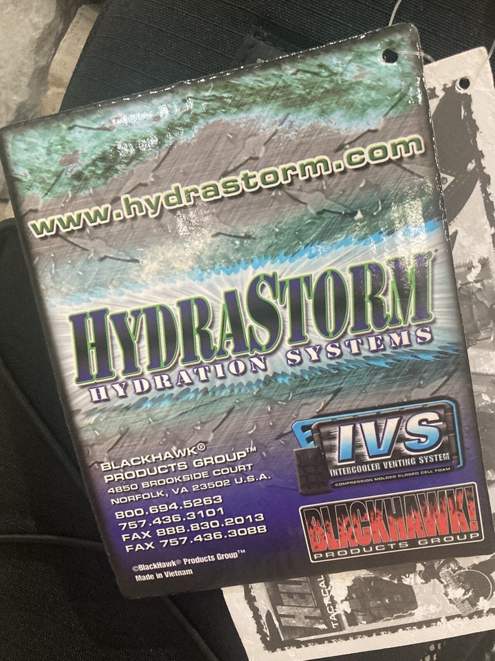 Blackhawk Hydrastorm Tidal Rave 100 oz Hydration Pack Black Hiking ...