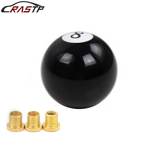 Pool Billiard Ball Custom Gear Shifter Shift Knob Car Lever Black #8 ...