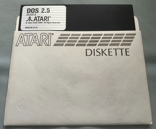 DOS 2.5 - Official Atari 400/800 Computer DX5075 Software 5.25" Disk ...