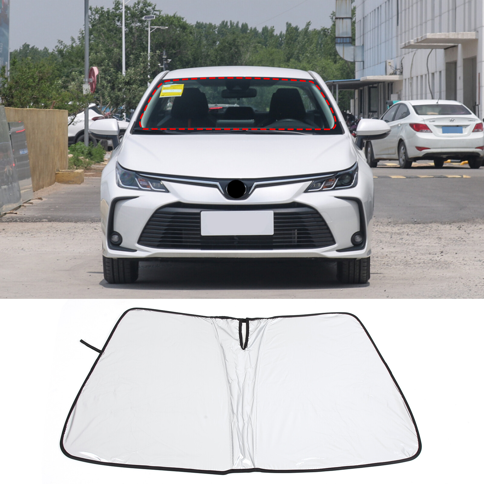 Foldable Car Sun Shade Windshield Window Sunshade Cover For Toyota ...