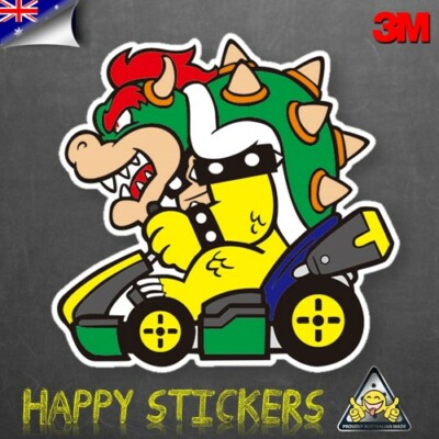 Mario Bowser Dino Bike Skateboard Luggage Motorcycle Car 3M Vinyl ...