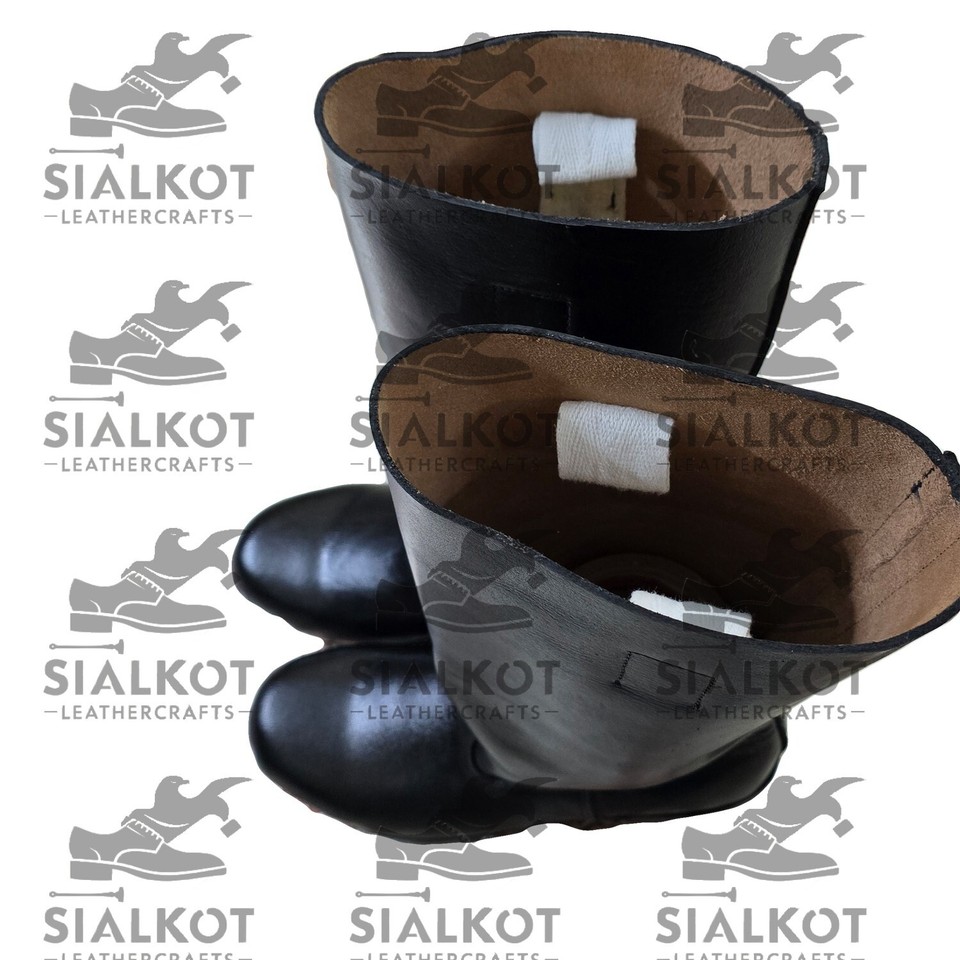 WW2 German Marching M39 Jackboot Prime Black Leather. Military Boot ...