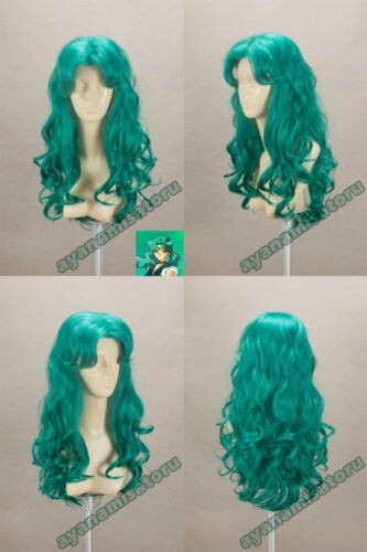 MQ-Wig386 health Long Turquoise Blue Cosplay Ladies Hair Wig wigs for ...