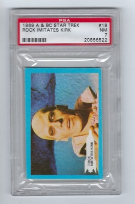 1969 A&BC Star Trek #18 Ruk Imitates Kirk PSA 7 NM 1967 Leaf 1976 ...