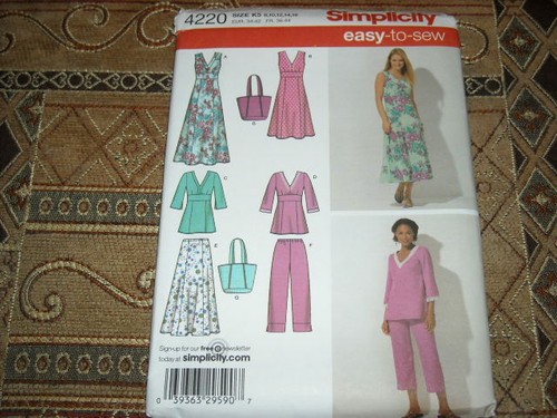 🌺 SIMPLICITY #4220 - LADIES SUMMER DRESS-TUNIC-CAPRI'S-SKIRT-BAG ...