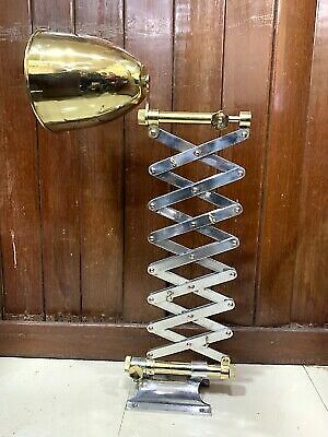 Industrial Antique Brass & Aluminum Stretchable Scissor Wall Light ...
