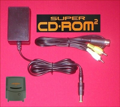 12V AC Adapter Power Supply & AV Cable for PC Engine Super CD-ROM2 ...
