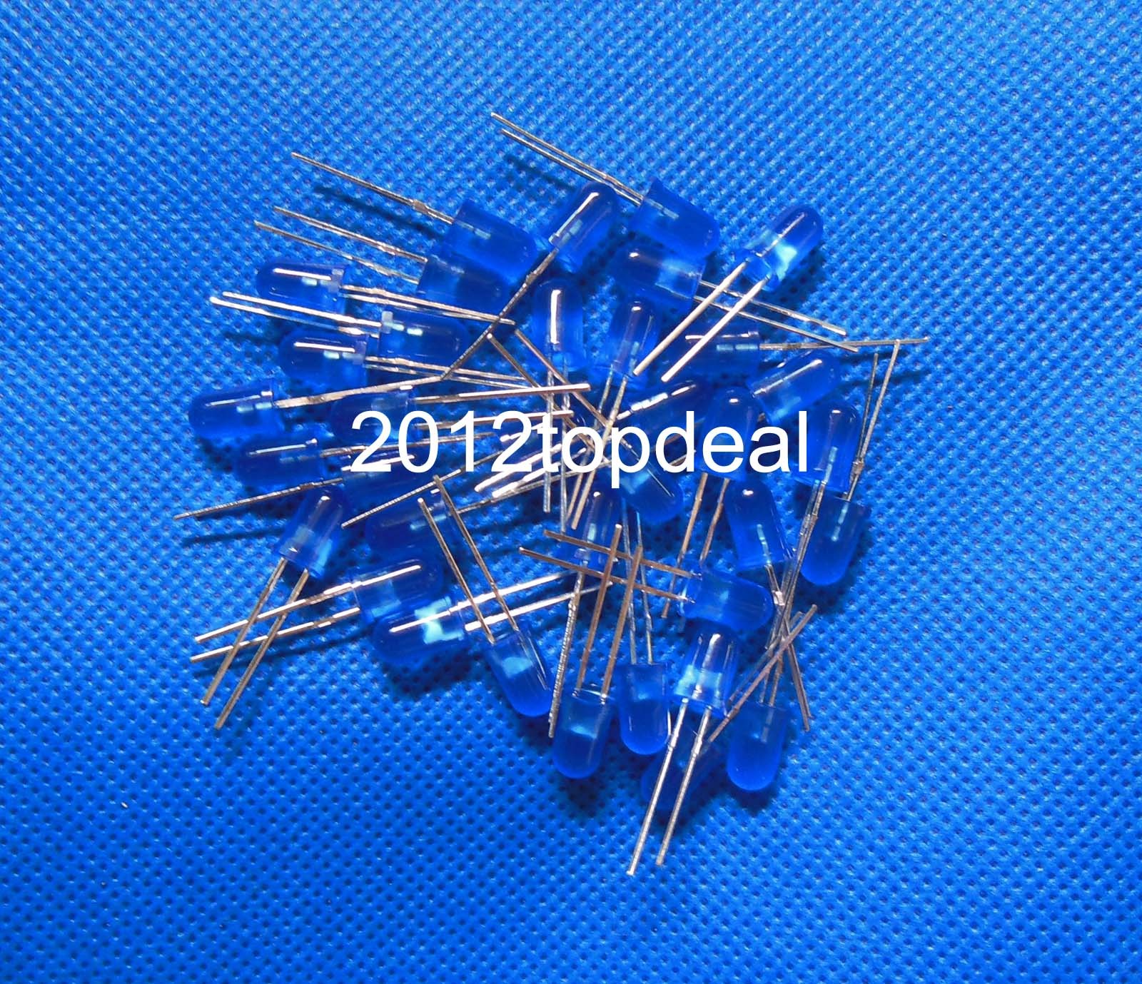 10 100 1000pcs 5mm diode 2pin Round white/red/blue/green/yellow LED ...