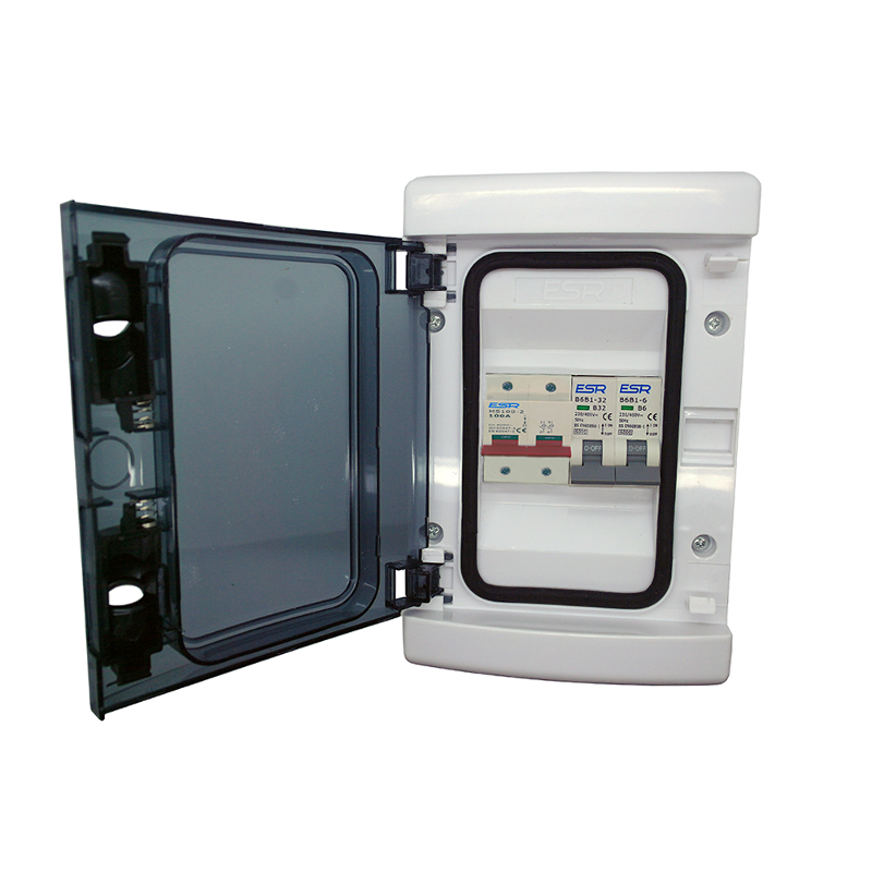 IP65 4 Way Garage Consumer Unit Board With 6 Amp MCB For Small Garages ...