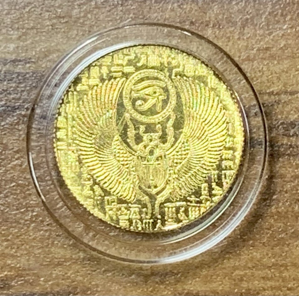1/200th oz .9999 Gold Monarch Egyptian Scarab In Capsule. Bullion ...