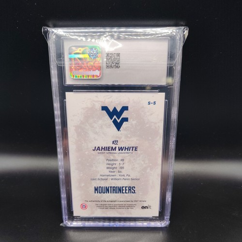 🚨 Jaheim White 🚨 On Card Auto 89/100 SP Mint 9 West Virginia ...