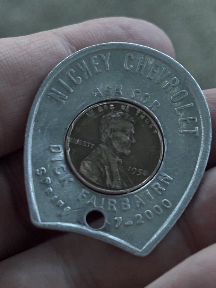 RARE ORIGINAL Vintage NICKEY Chevrolet Chicago Keychain With Good Luck ...