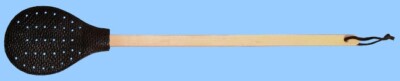 New GENUINE BLACK BEAVER TAIL LEATHER- FLY SWATTER- EDUCATIONAL WALL ...