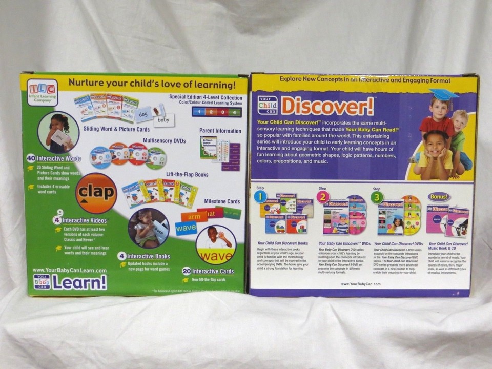Your My Baby Can Learn Read and Your Child Can Discover 2 Sets BRAND ...