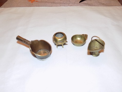Vintage Solid Brass Cookware set of 4 Chinese mark inside bottom | eBay