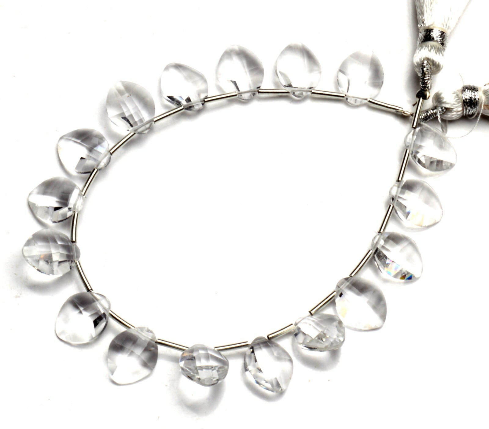 Rock Crystal Color Hydro Quartz Faceted 10x8MM Size Briolette Shape ...