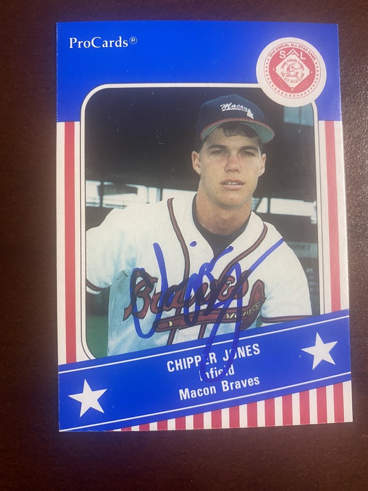 Signed Minor League Set: 1991 ProCards S.A.L. All-Stars 23/47 - Chipper ...
