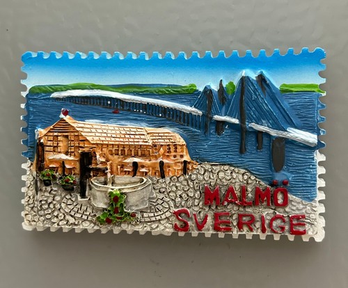 Malmo Sweden Tourist Travel Souvenir 3D Resin Refrigerator Fridge ...