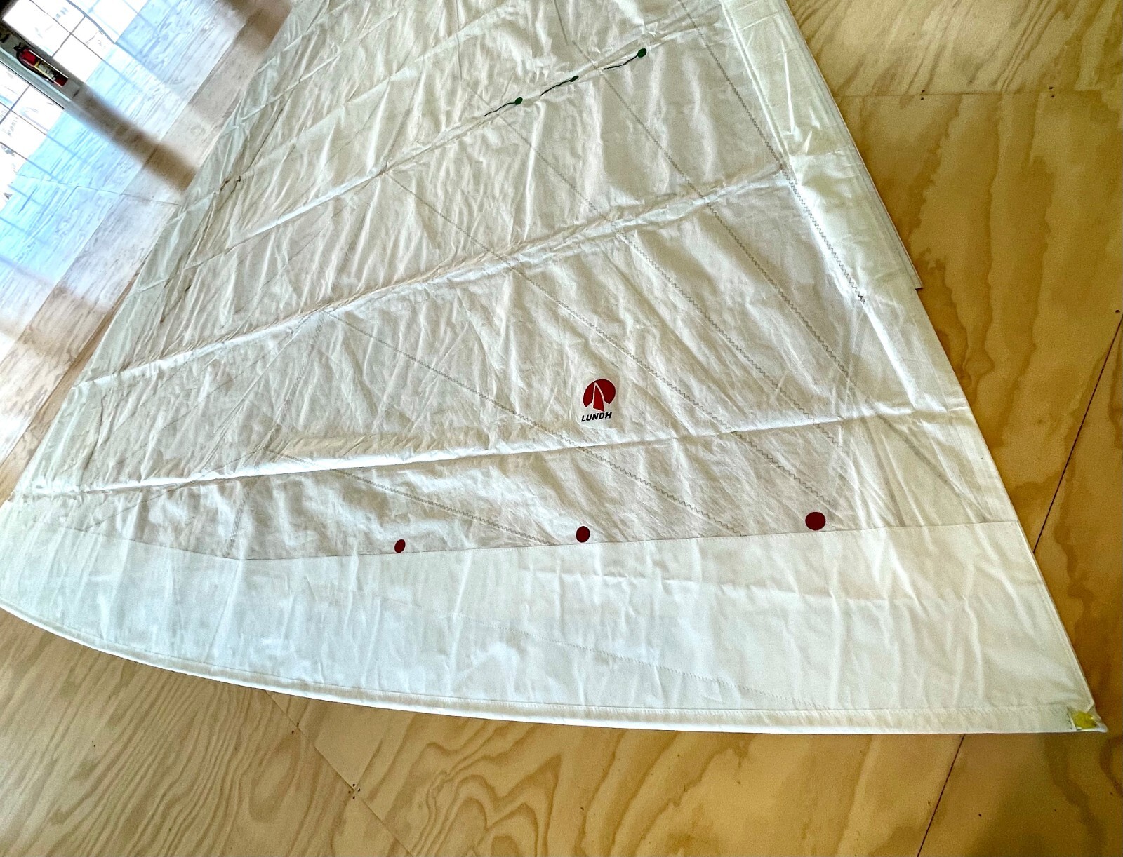 Genoa sail for sailboat, by Lundh, 16' foot x 42'5" luff x 42'8" leech ...